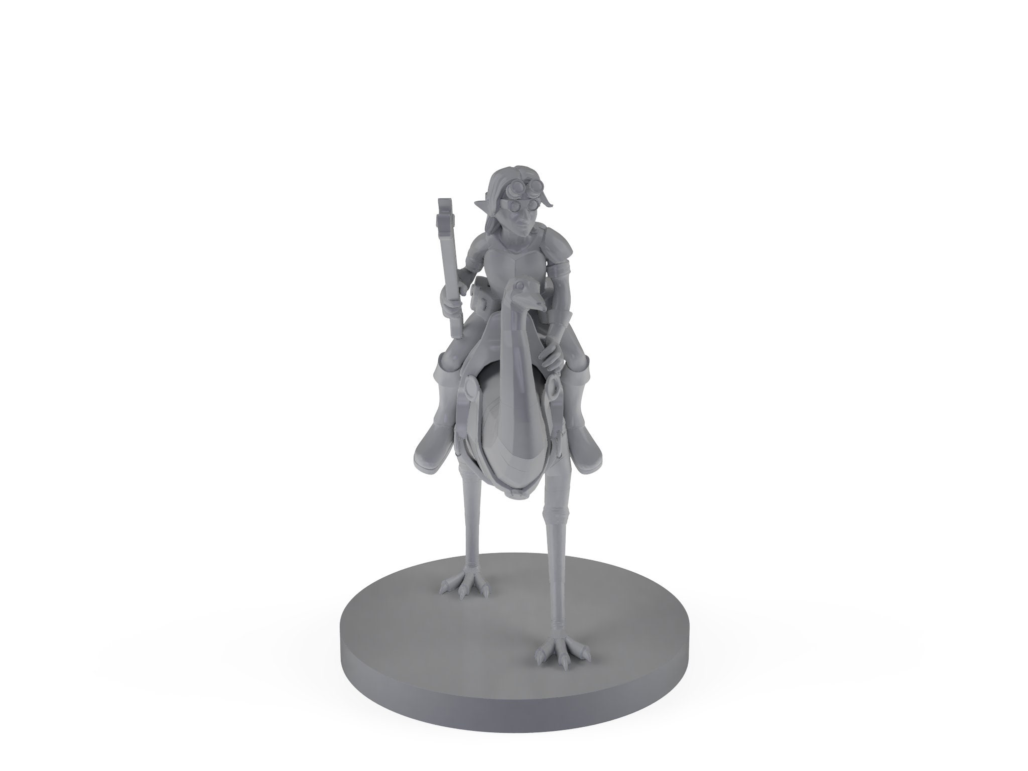 Gnome Artificer With Emu Tabletop DND Gaming Miniature - Etsy