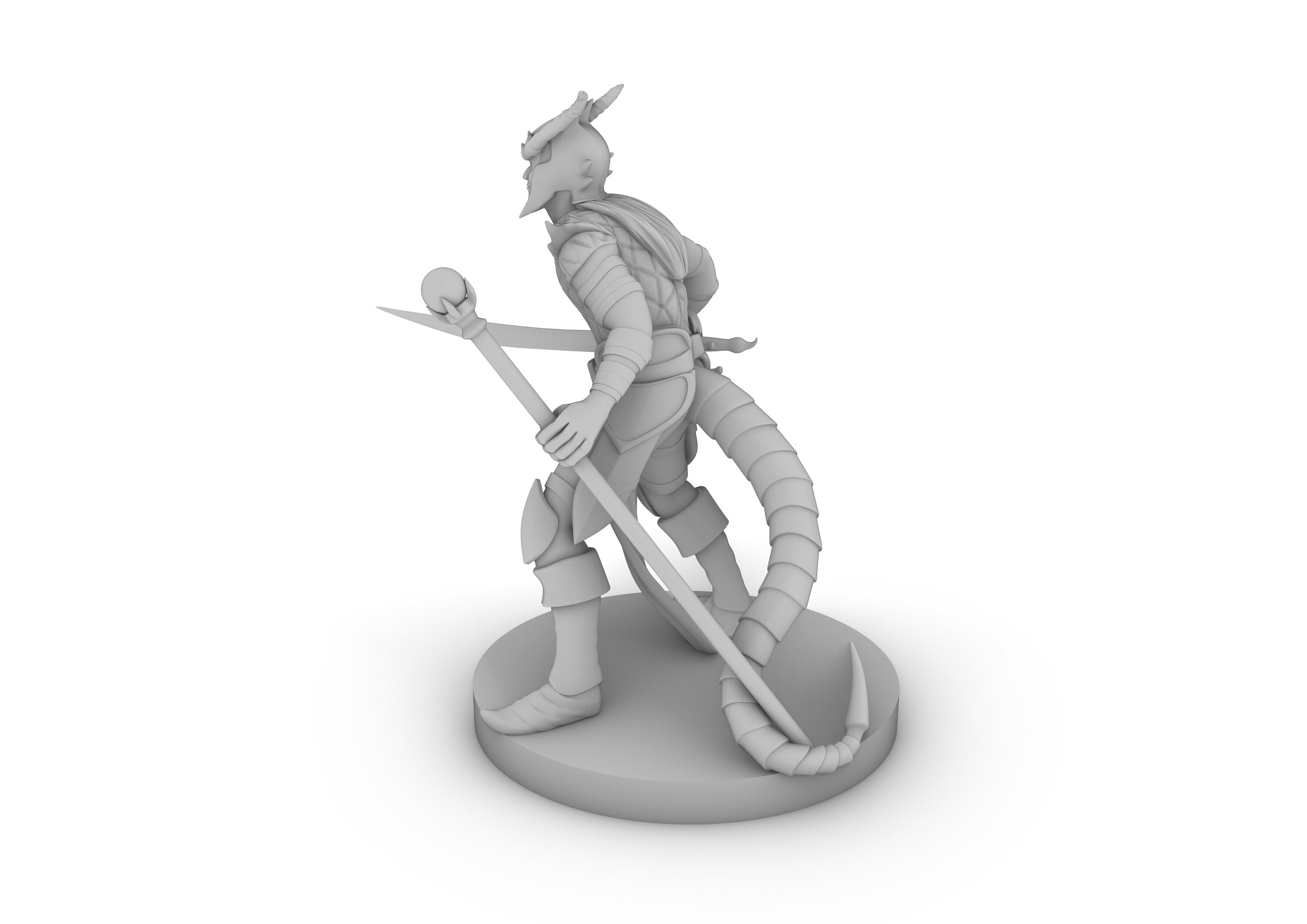 Tiefling Male Hexblade Warlock Tabletop DND Gaming Miniature - Etsy