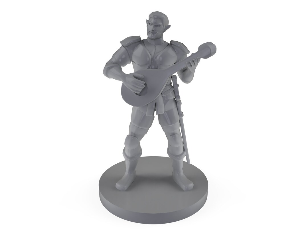 Male Half Elf Bard Tabletop DND Gaming Miniature - Etsy