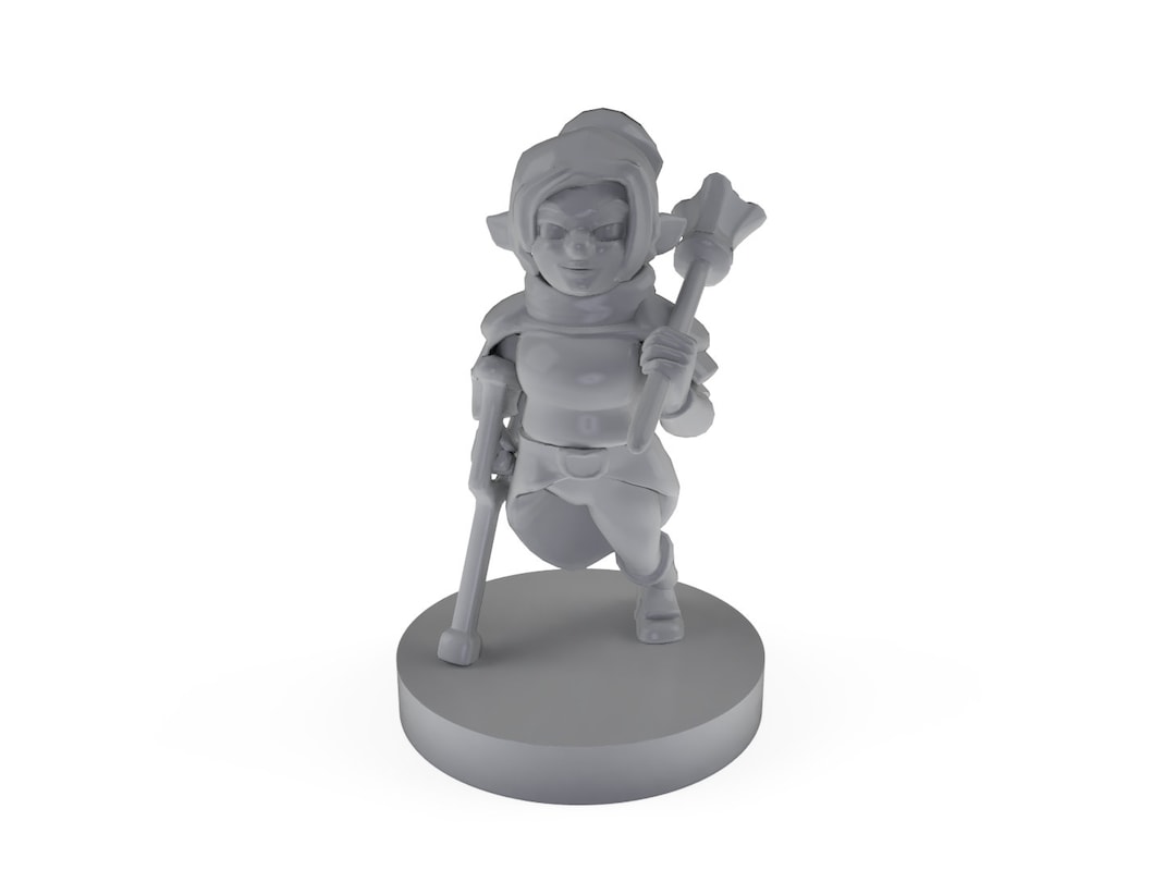 Halfling Female Cleric Missing Leg Tabletop DND Gaming Miniature - Etsy