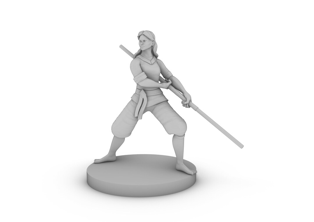 Human Female Monk 2 Tabletop DND Gaming Miniature - Etsy