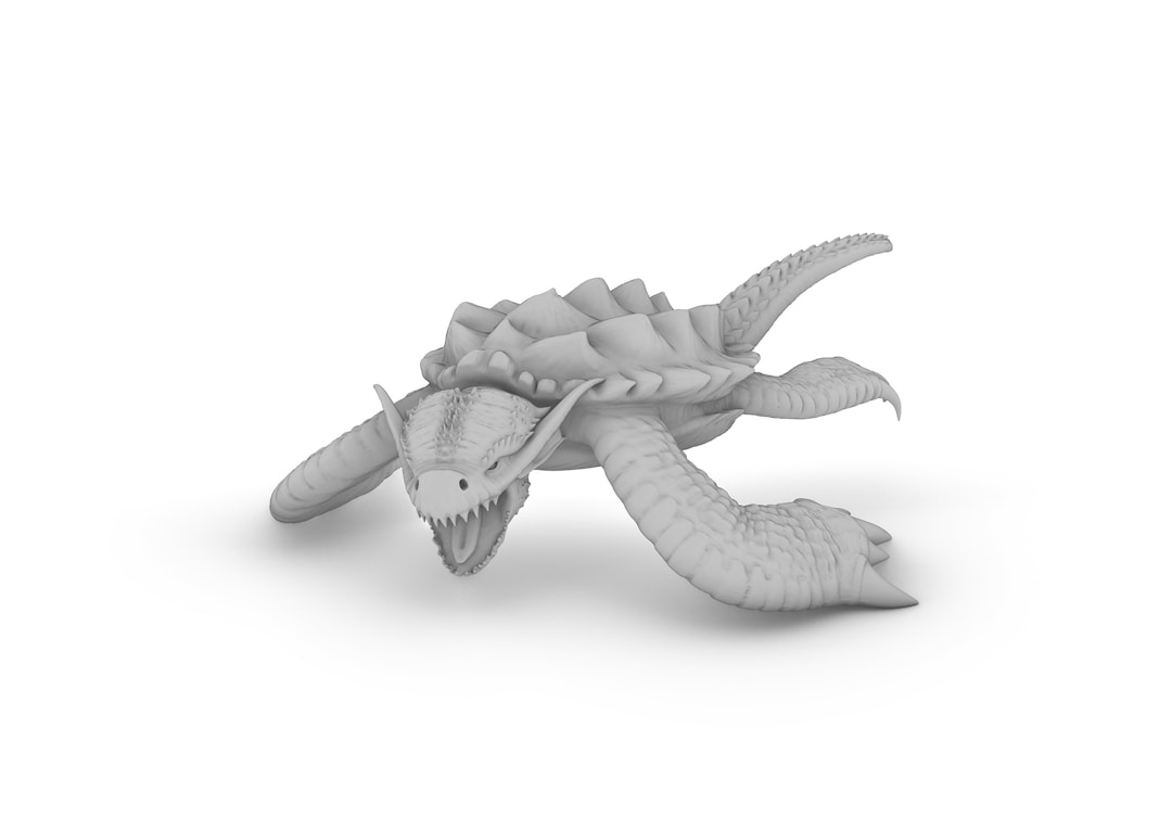 Dragon Turtle Tabletop DND Gaming Miniature - Etsy