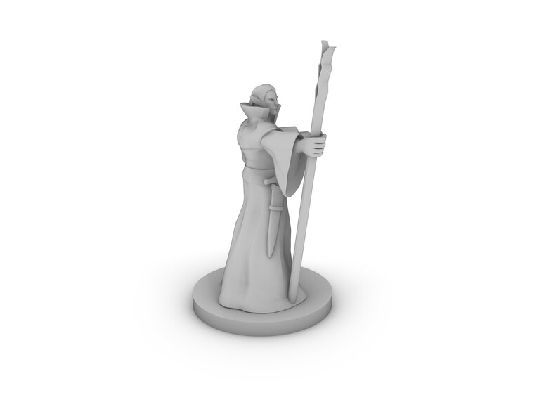 Elf Wizard 3 Tabletop DND Gaming Miniature - Etsy