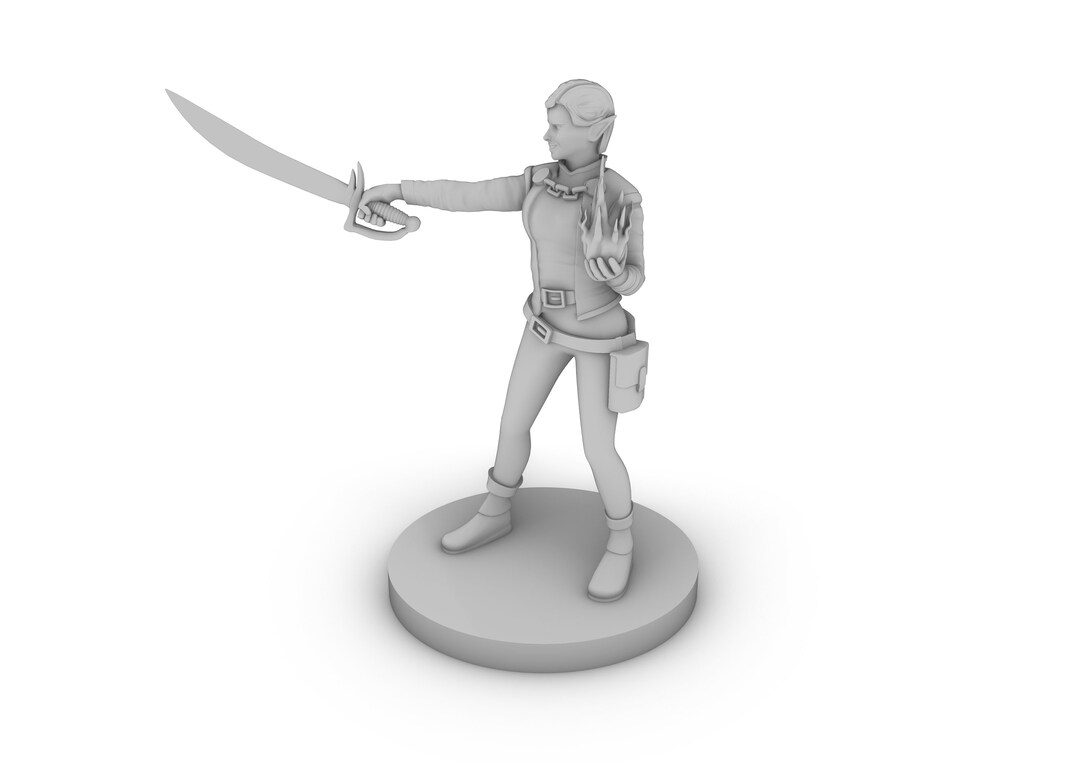 Elf Female Hexblade Warlock Tabletop DND Gaming Miniature - Etsy