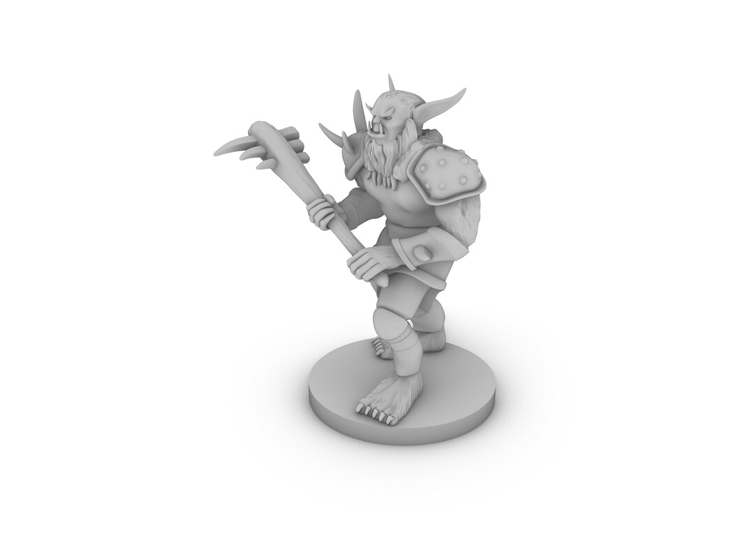 Bugbear With Club Tabletop DND Gaming Miniature - Etsy