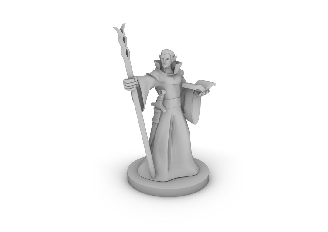 Elf Wizard 3 Tabletop DND Gaming Miniature - Etsy