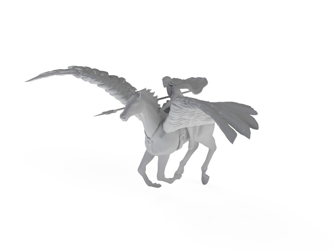 Human Female Nature Cleric on Pegasus Tabletop DND Gaming Miniature - Etsy