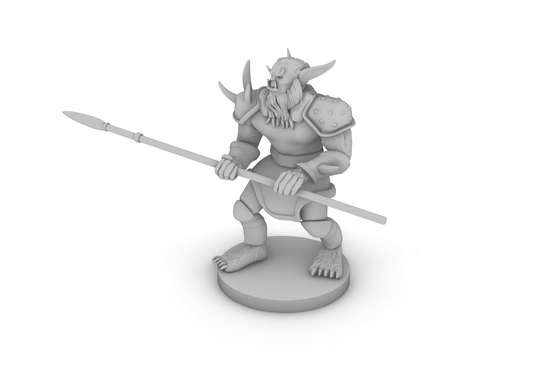 Bugbear With Lance Tabletop DND Gaming Miniature - Etsy