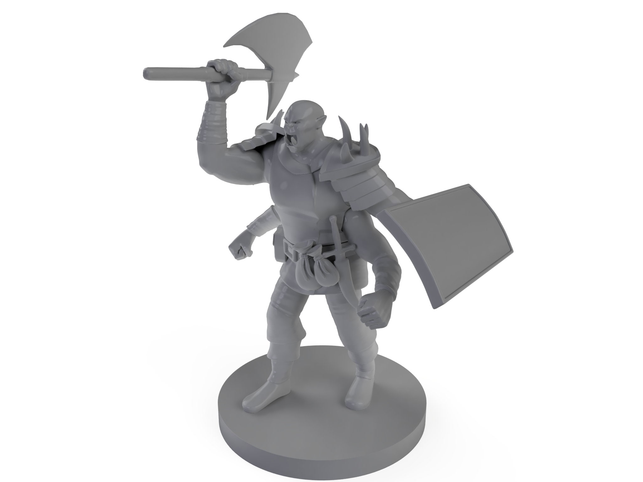 Half Orc Four Armed Barbarian Tabletop DND Gaming Miniature - Etsy