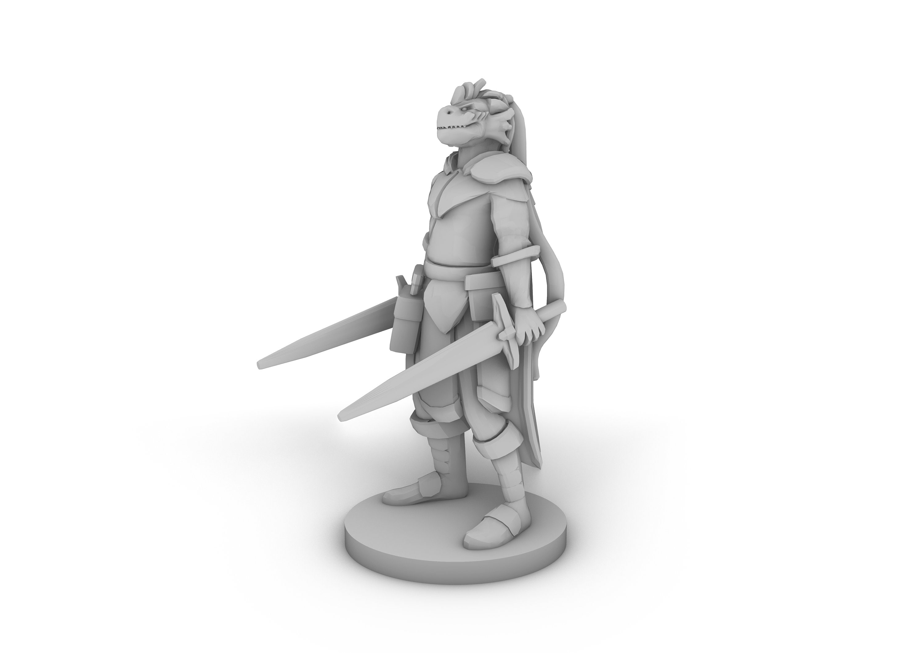 Dragonborn Two Sword Ranger Tabletop DND Gaming Miniature - Etsy