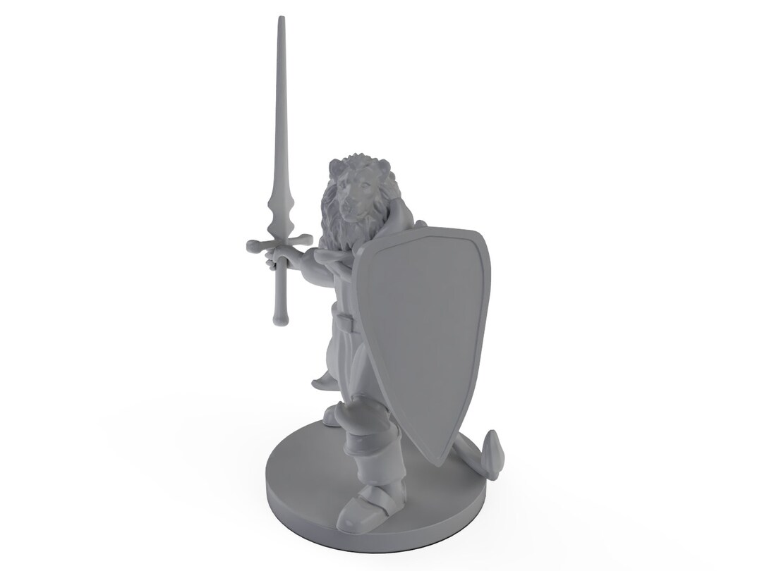 Lion Folk Cleric Paladin Tabletop DND Gaming Miniature - Etsy