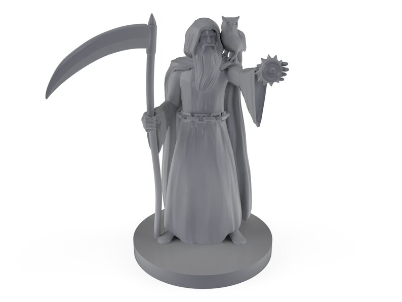 Human Death Cleric With Scythe Tabletop DND Gaming Miniature - Etsy