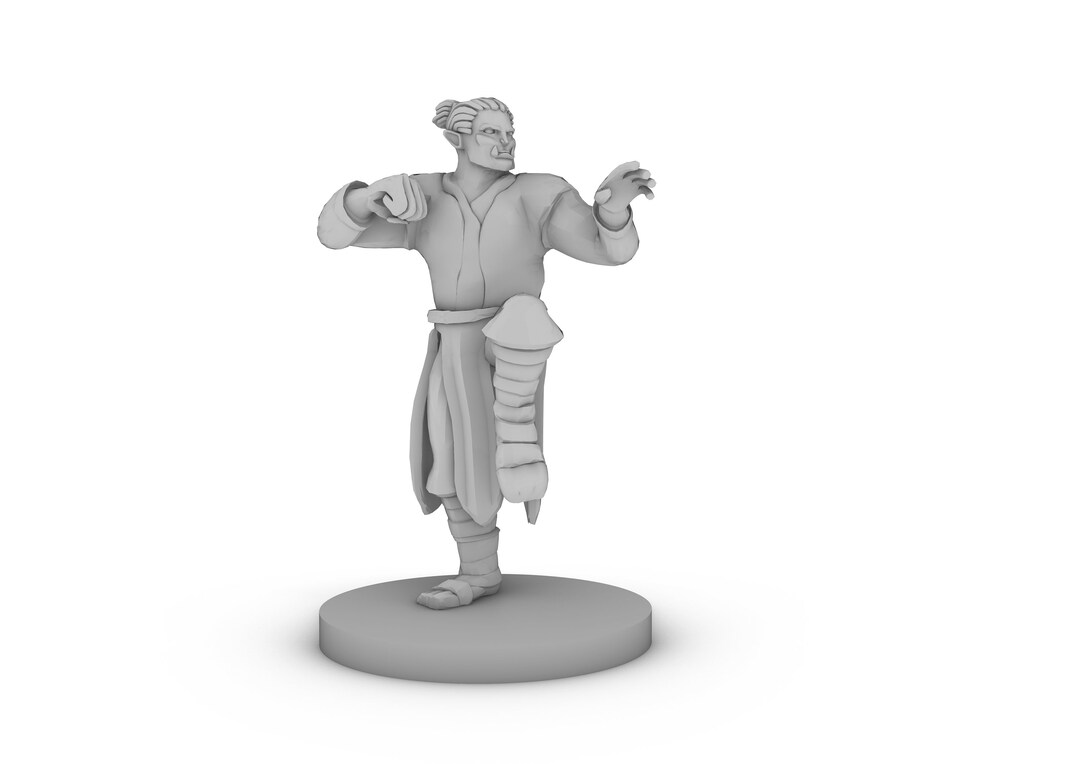Half Orc Male Monk Tabletop DND Gaming Miniature - Etsy