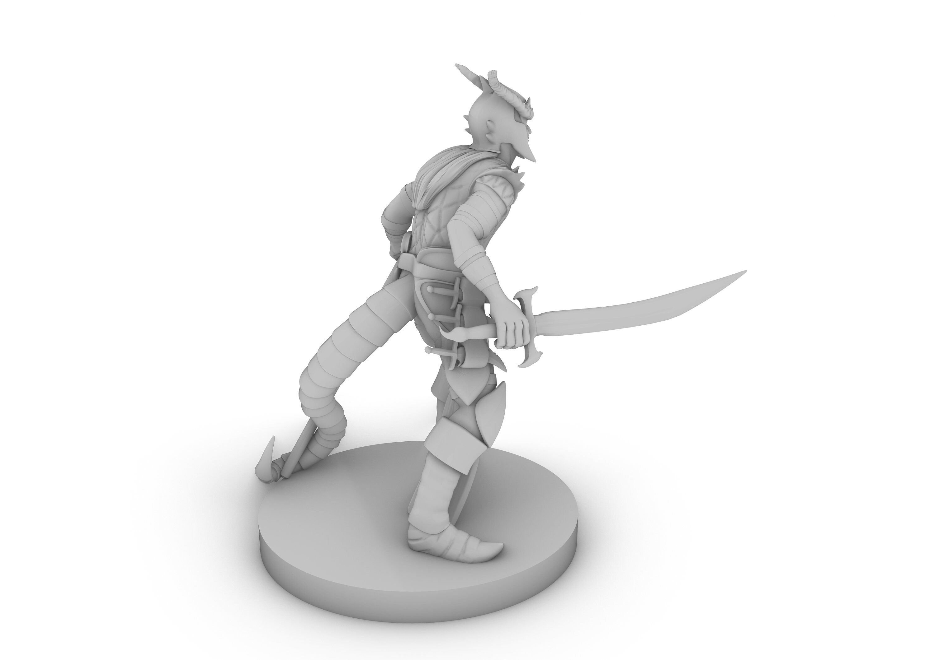 Tiefling Male Hexblade Warlock Tabletop DND Gaming Miniature - Etsy