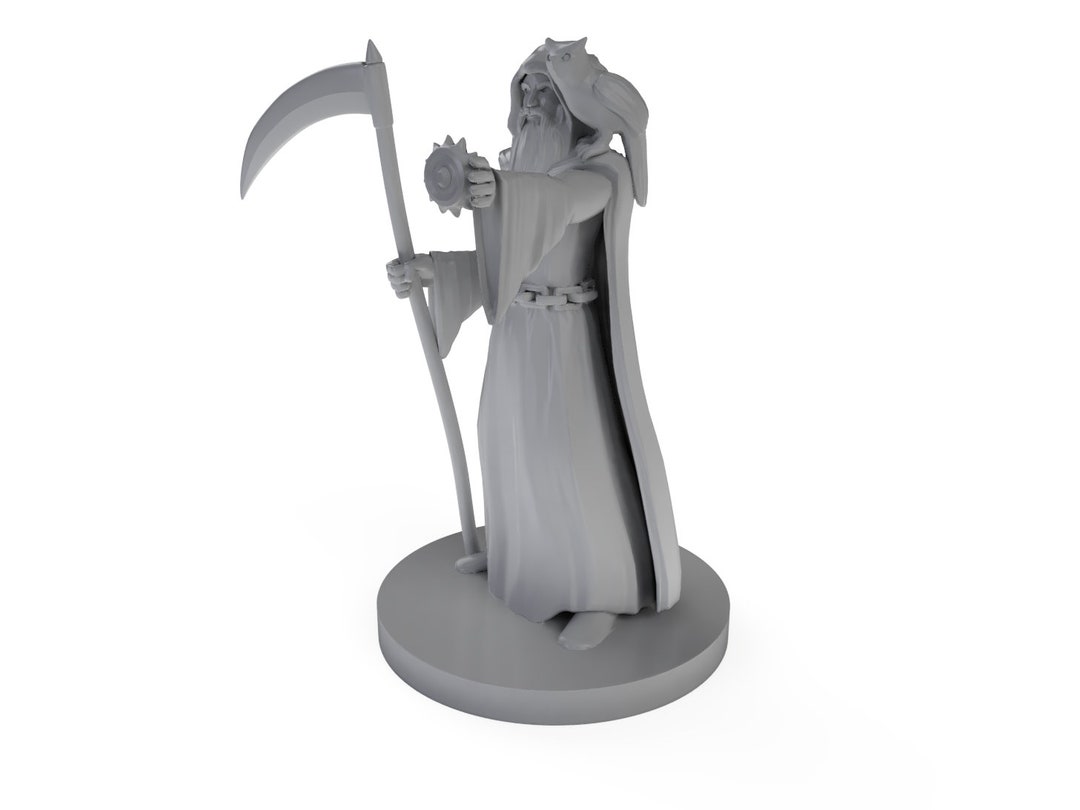Human Death Cleric With Scythe Tabletop DND Gaming Miniature - Etsy