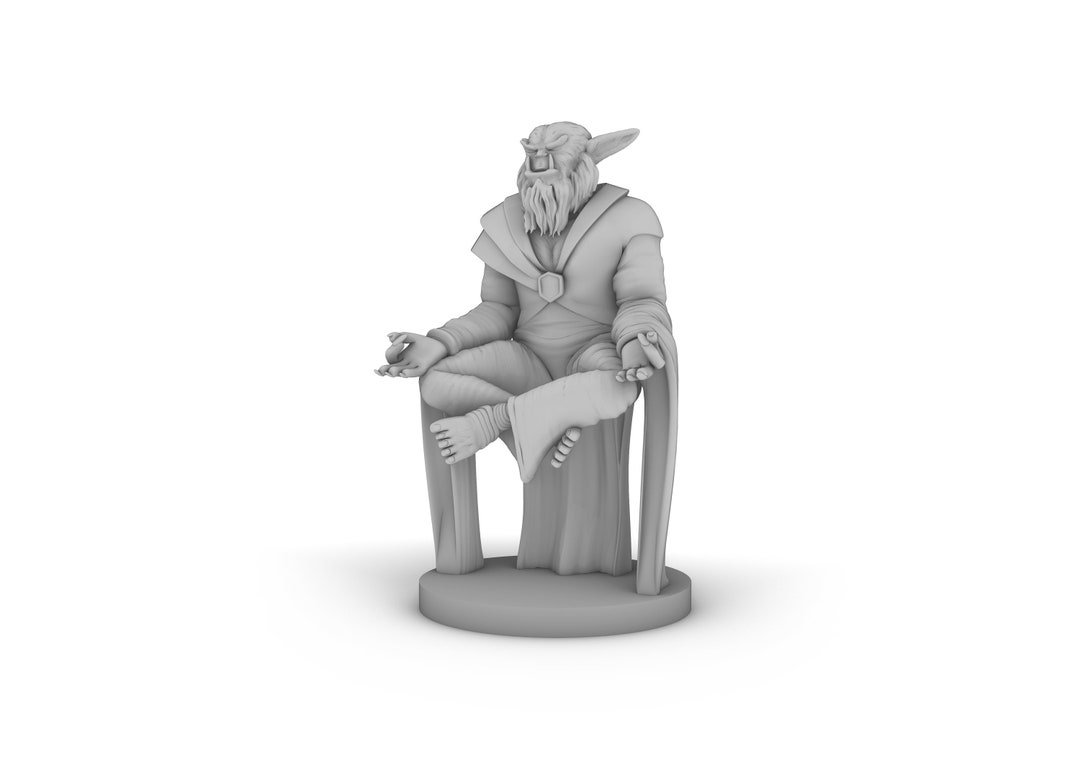 Bugbear Male Monk Meditating Tabletop DND Gaming Miniature - Etsy