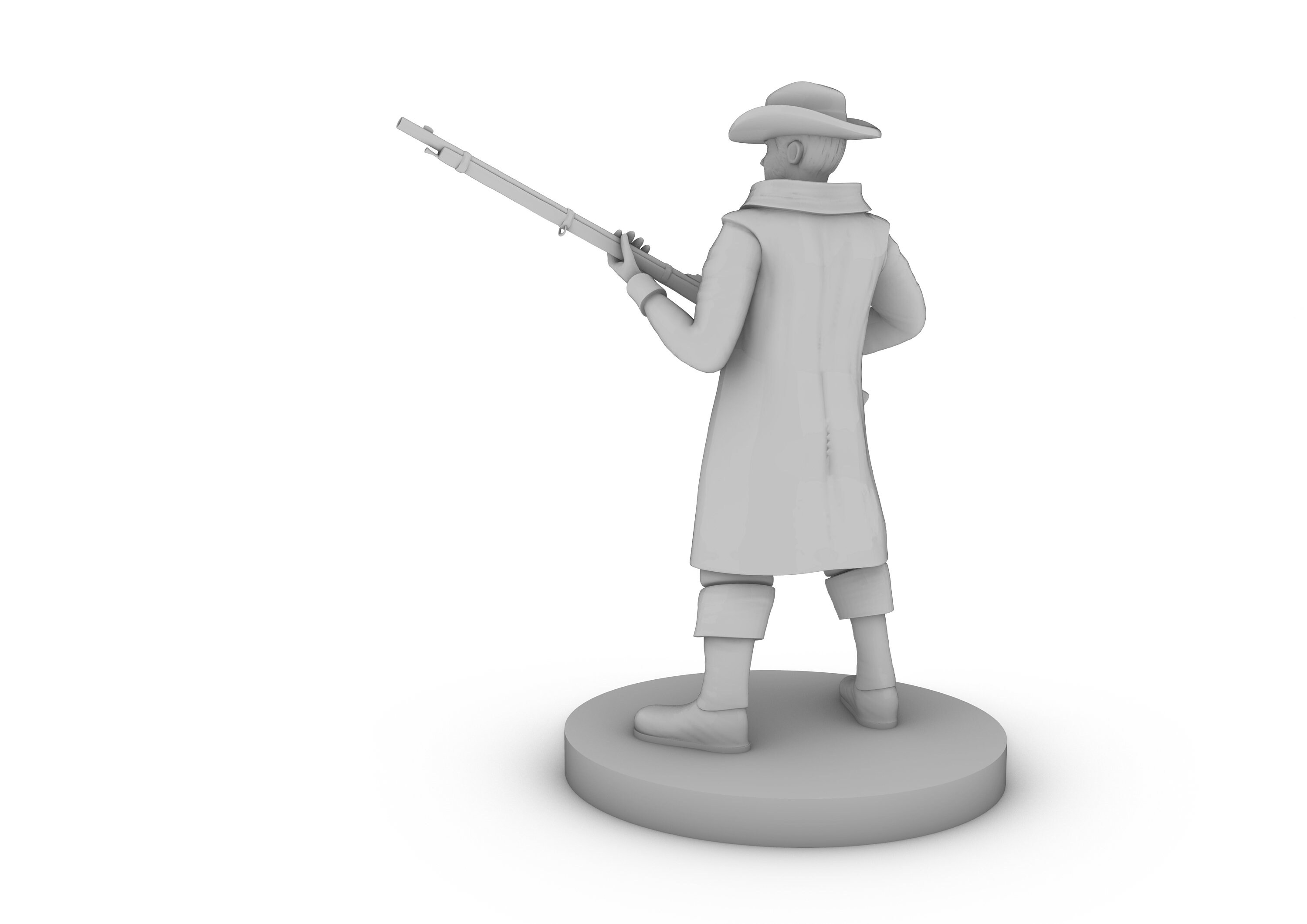 Human Gunslinger With Musket Tabletop DND Gaming Miniature - Etsy