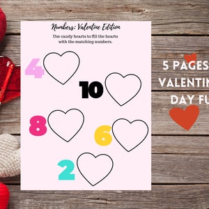 PRINTABLE Valentine's Day I Spy, Counting, Simple Addition, Number ...