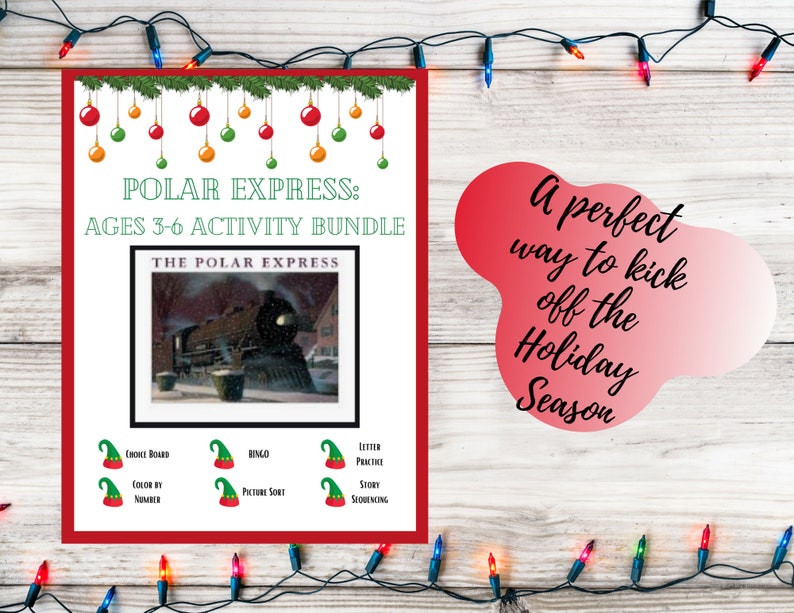 PRINTABLE Polar Express Kids Activities, Mini Bundle, Preschool ...