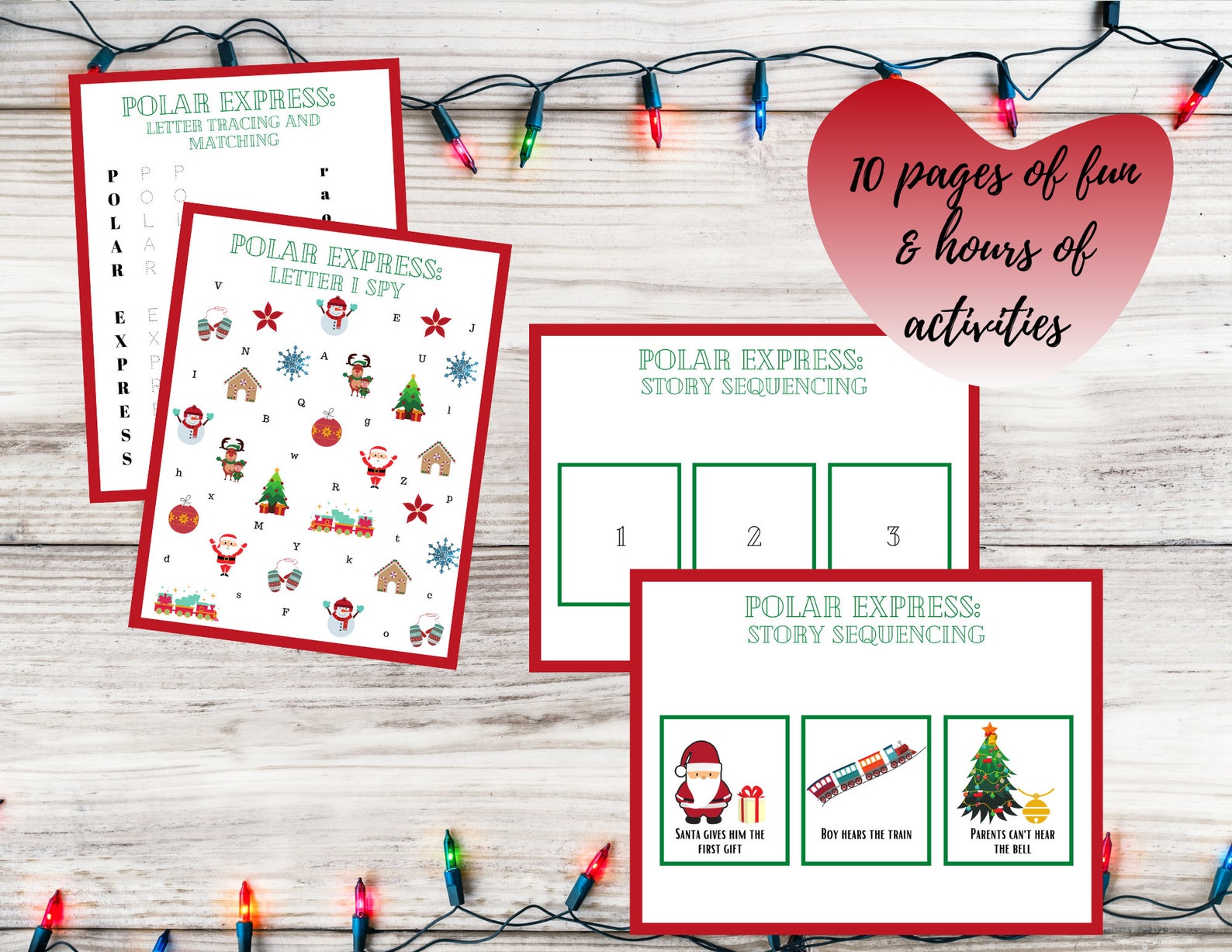 PRINTABLE Polar Express Kids Activities, Mini Bundle, Preschool ...
