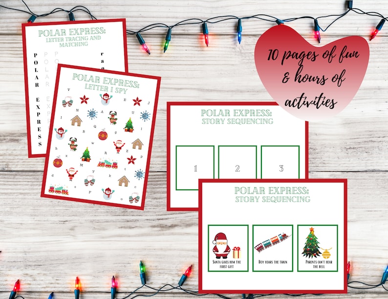 PRINTABLE Polar Express Kids Activities, Mini Bundle, Preschool ...