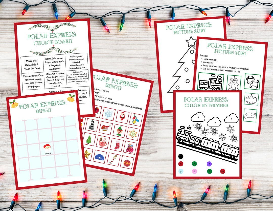 PRINTABLE Polar Express Kids Activities, Mini Bundle, Preschool ...