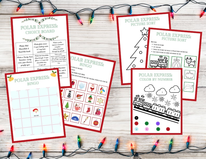 PRINTABLE Polar Express Kids Activities, Mini Bundle, Preschool ...