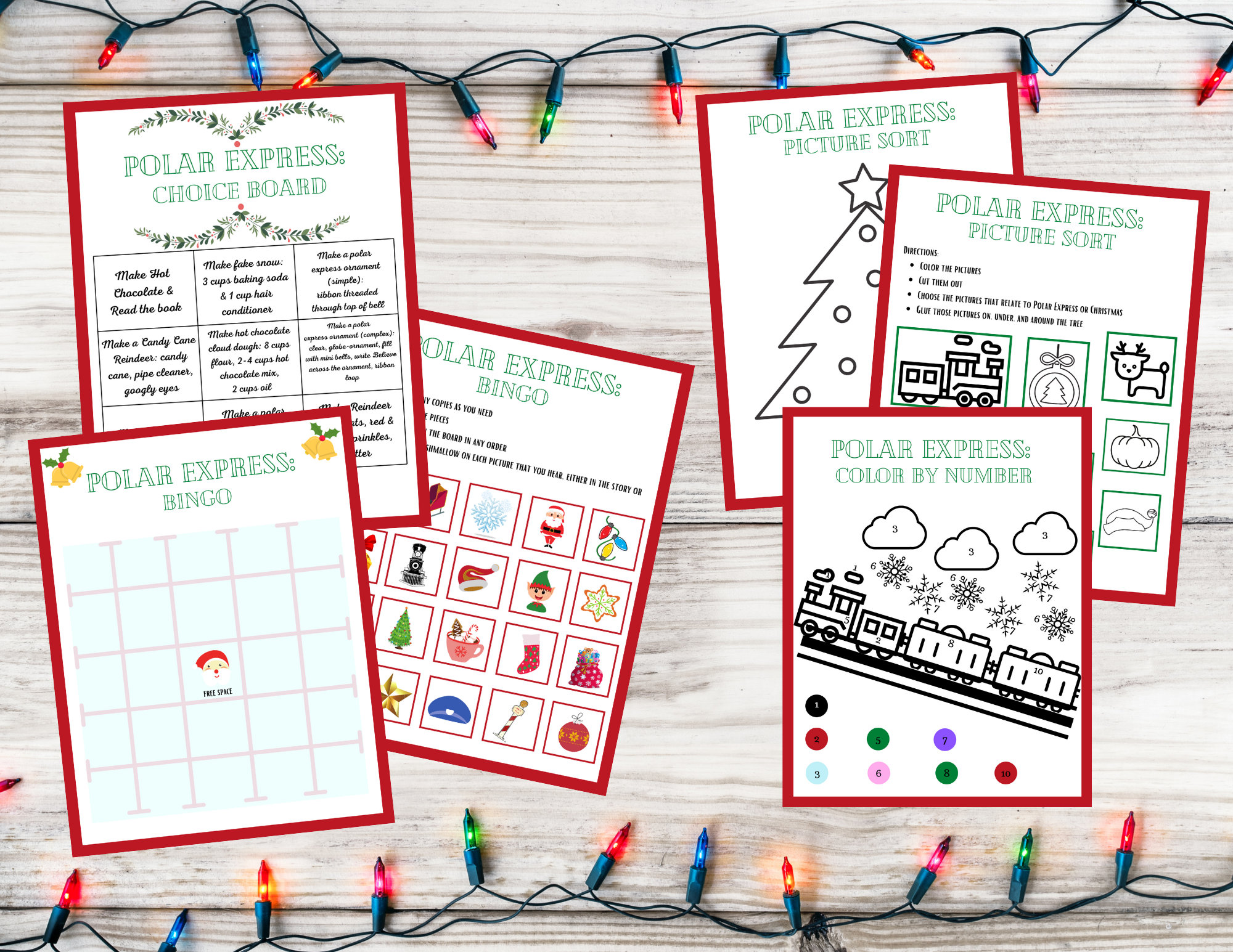 PRINTABLE Polar Express Kids Activities, Mini Bundle, Preschool ...