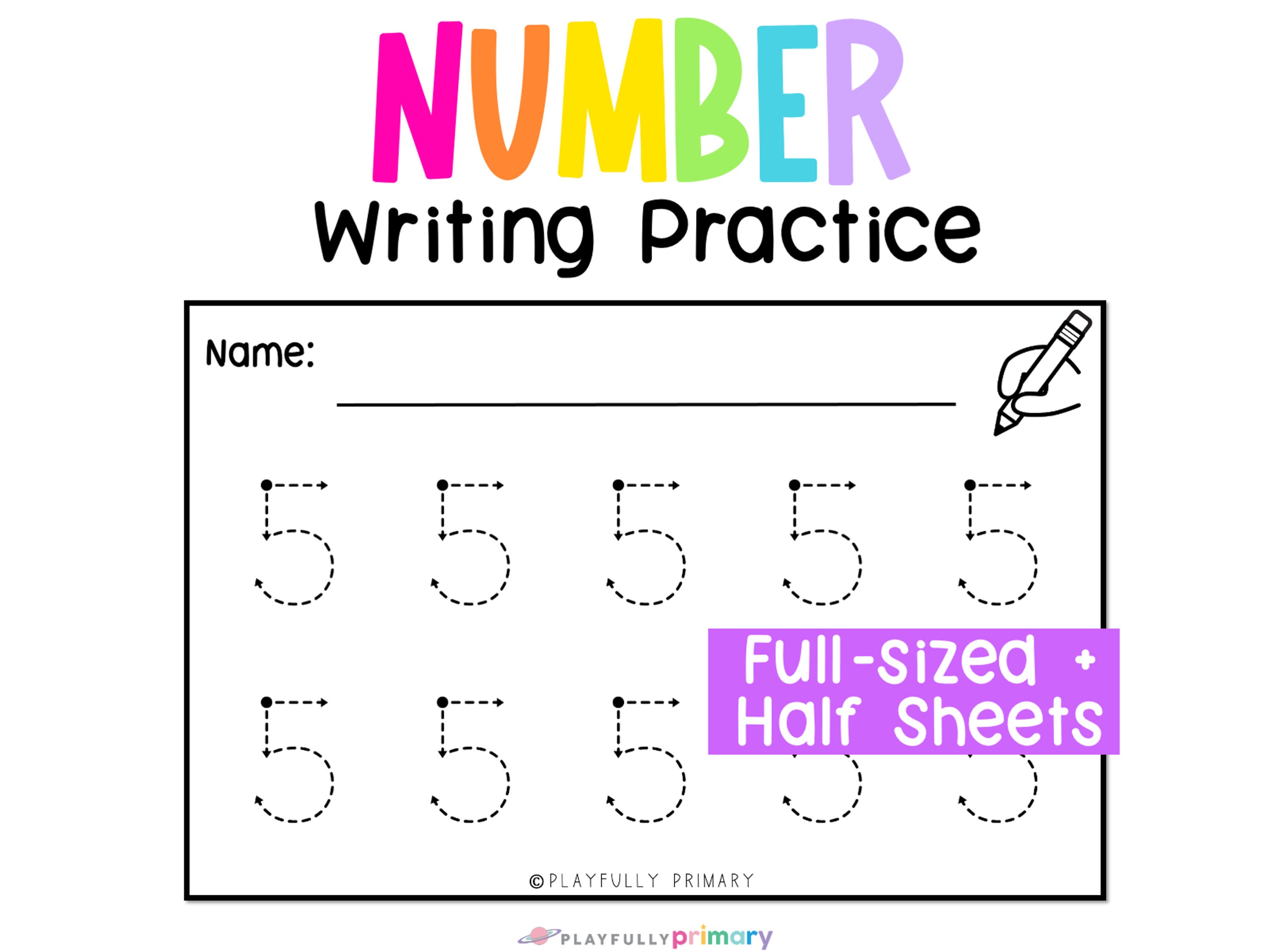 Practice Writing 1 10 Worksheet