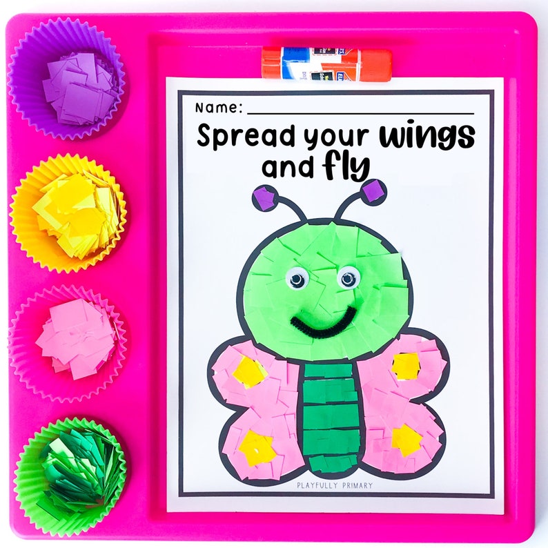 Spring Fine Motor Craft - Spring Preschool Activities - Spring Coloring ...