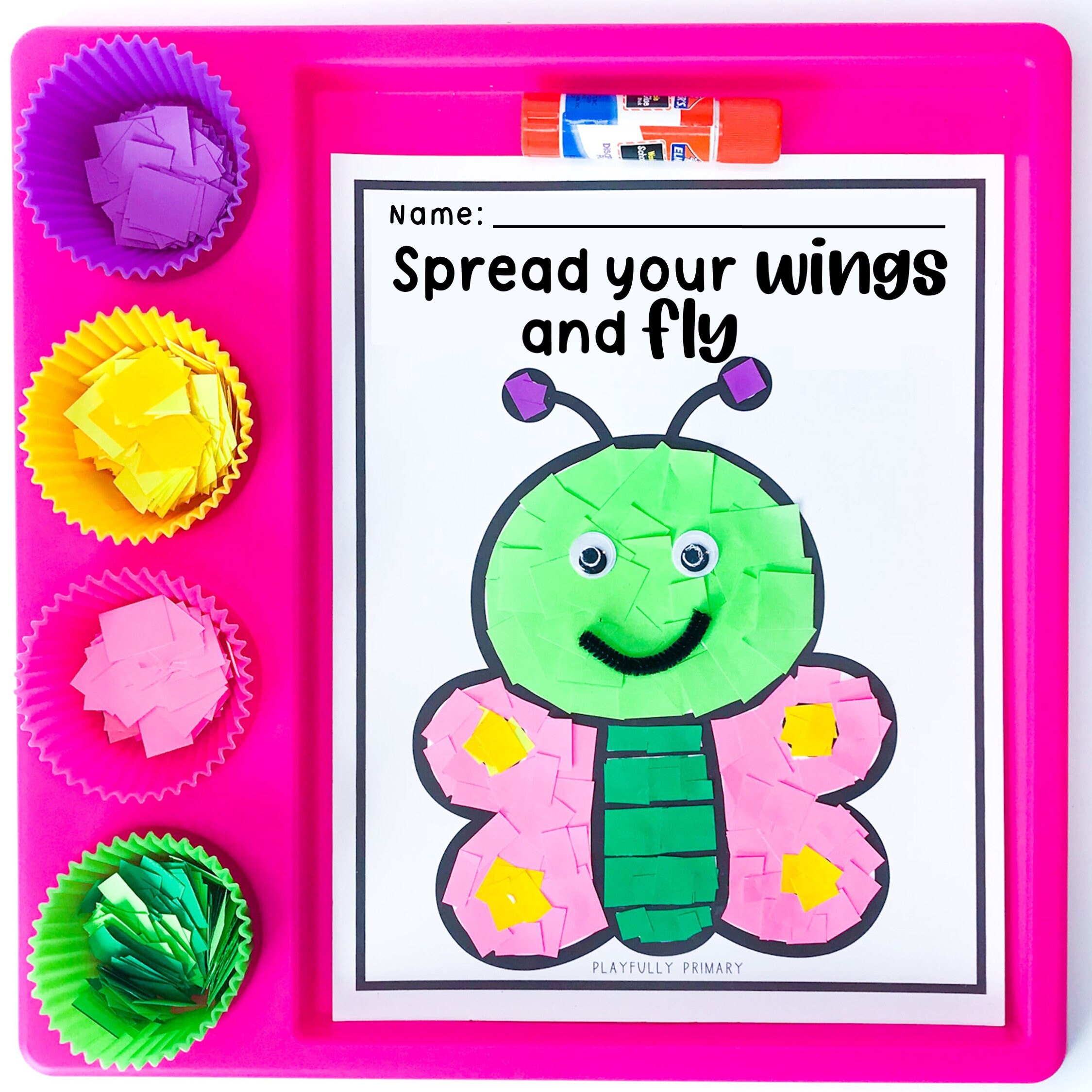 Spring Fine Motor Craft Spring Preschool Activities Spring Q-tip ...