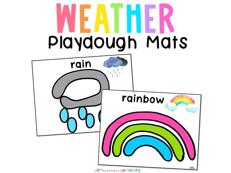 Preschool Weather Theme Printable Playdough Mats | Today's Weather ...