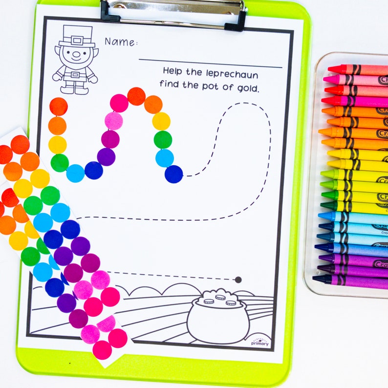 St Patrick's Day Fine Motor Activities | Preschool Scissor Skills ...