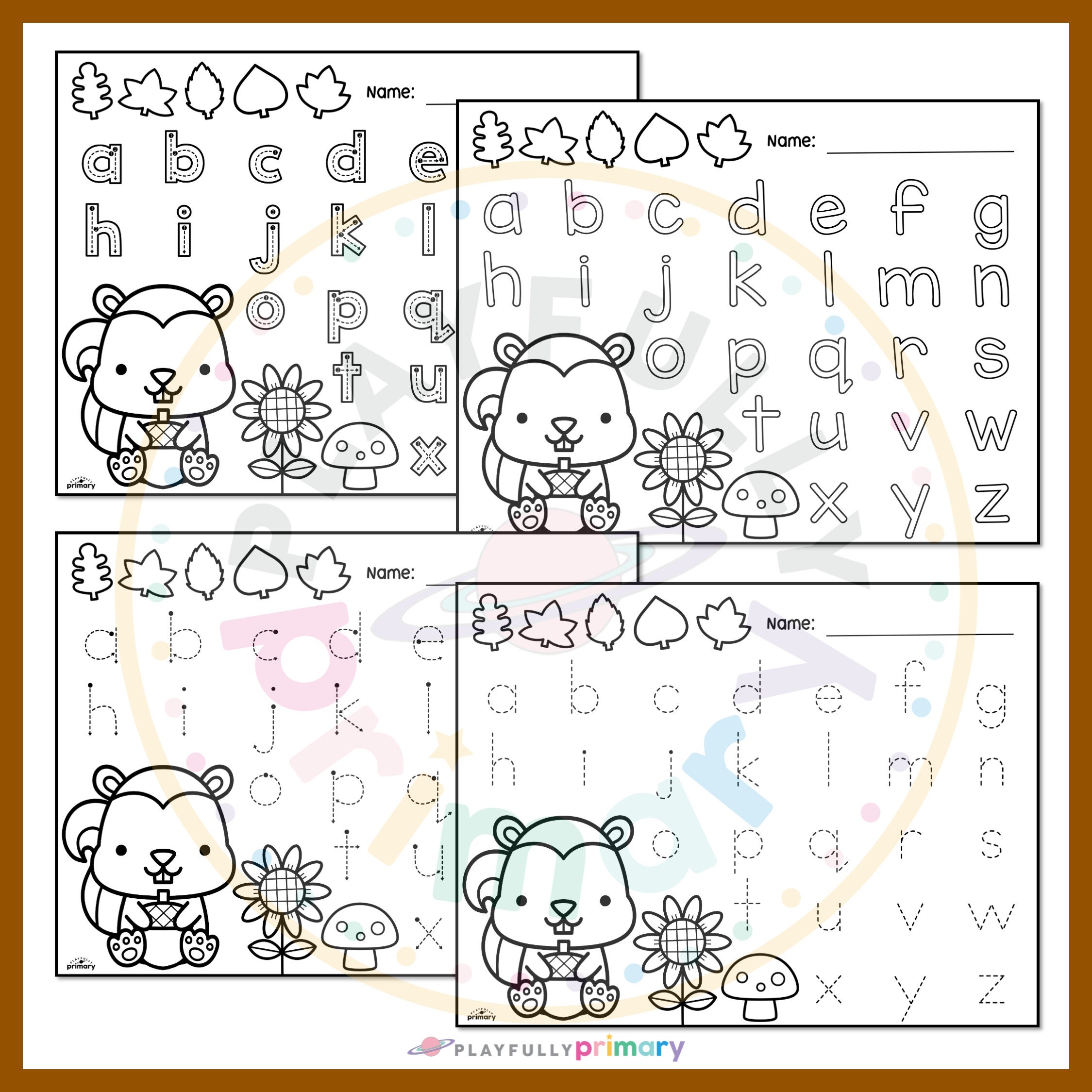 Squirrel Handwriting Practice Sheets, Fall Squirrel Coloring Sheets ...