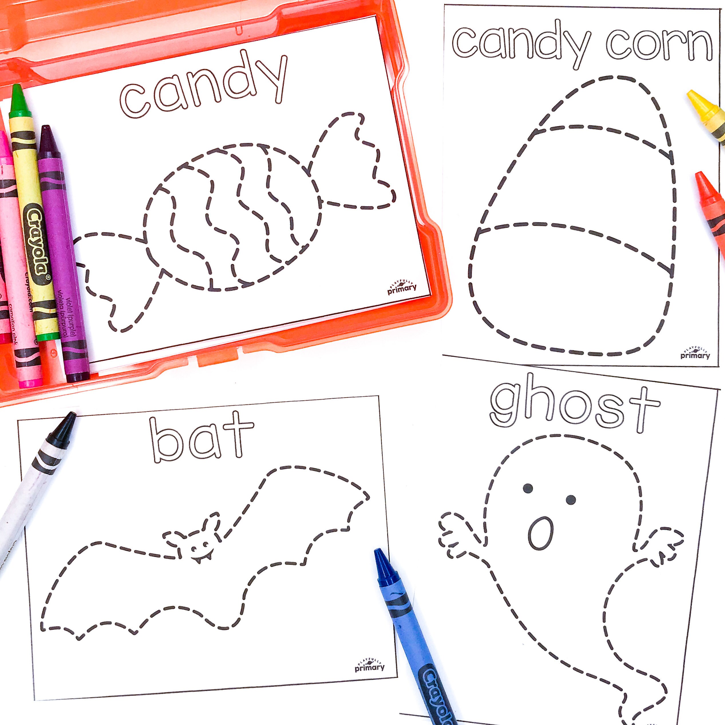 Halloween Tracing Practice - Tracing Worksheets - Halloween Printable ...