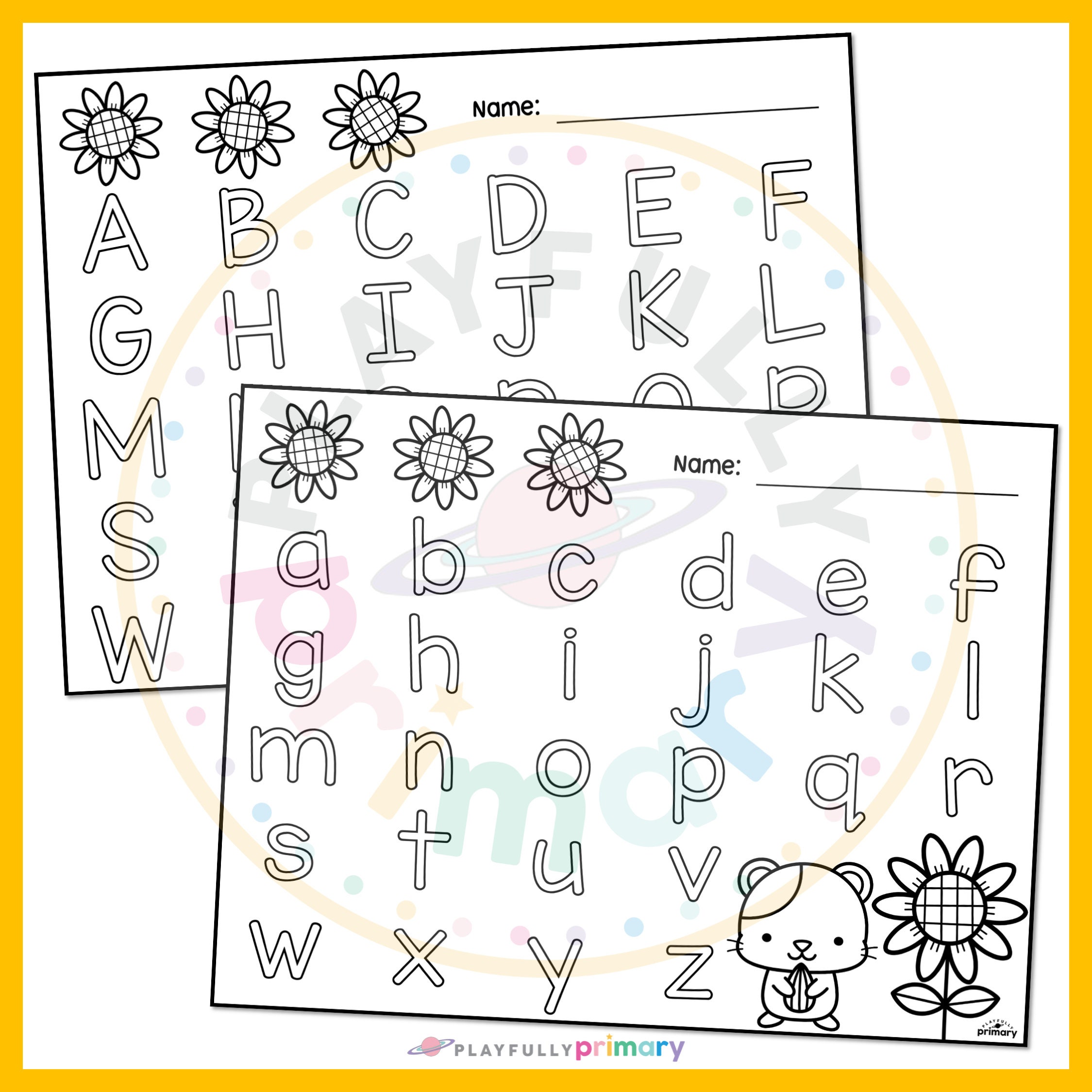 Sunflower Handwriting Practice Sheets, Autumn Sunflower Coloring Sheets ...