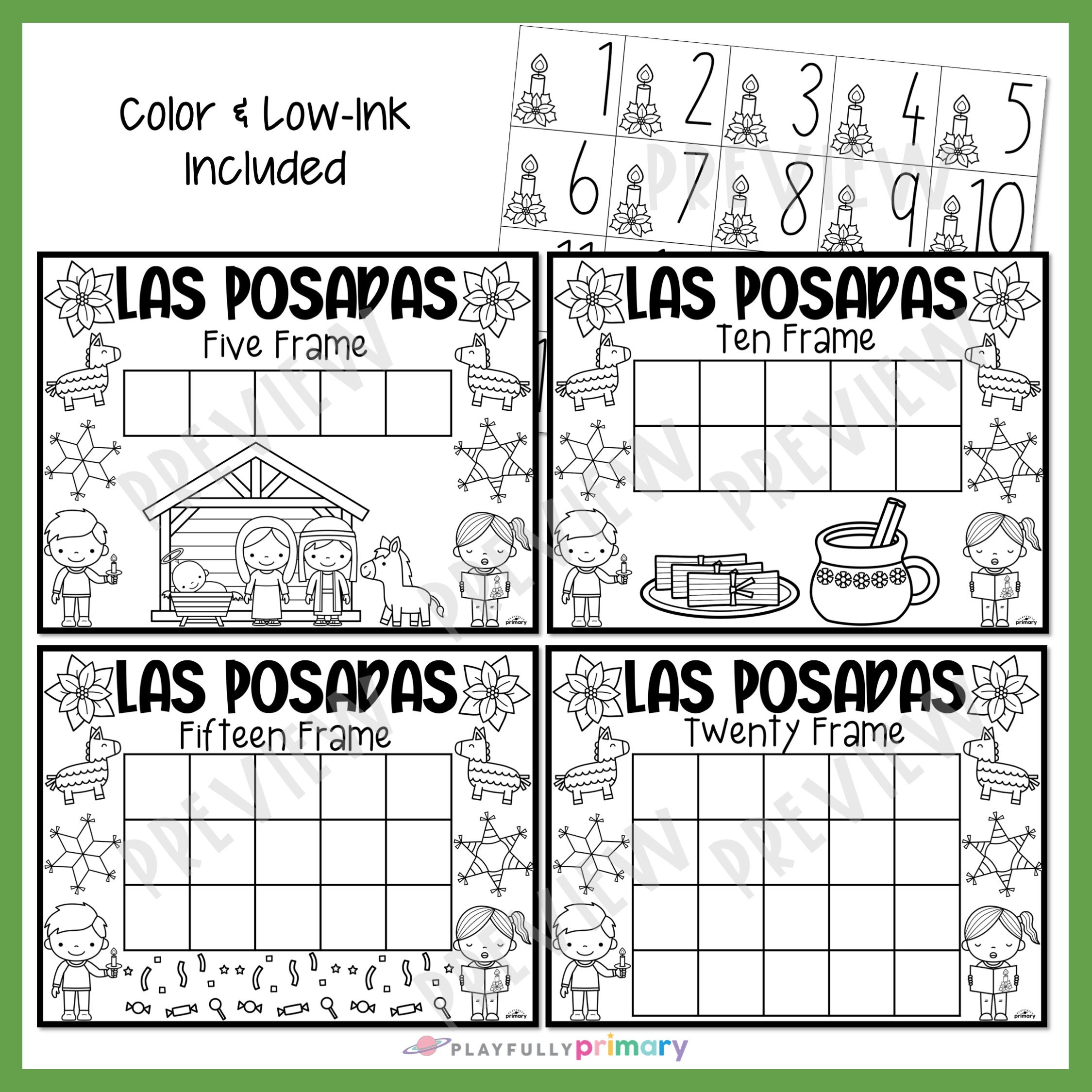 Las Posadas & Nativity Counting Frames Numbers and Counting | Etsy