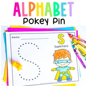 Alphabet Push Pin Activities | Montessori Pinning Work for Preschool ...