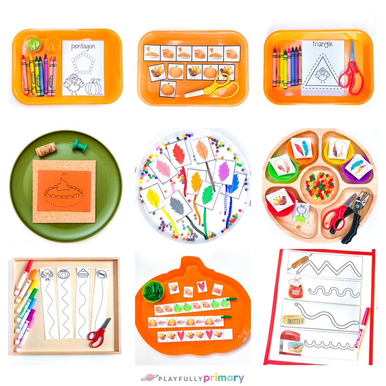 Thanksgiving Fine Motor Activities Printable | Preschool Scissor Skills ...