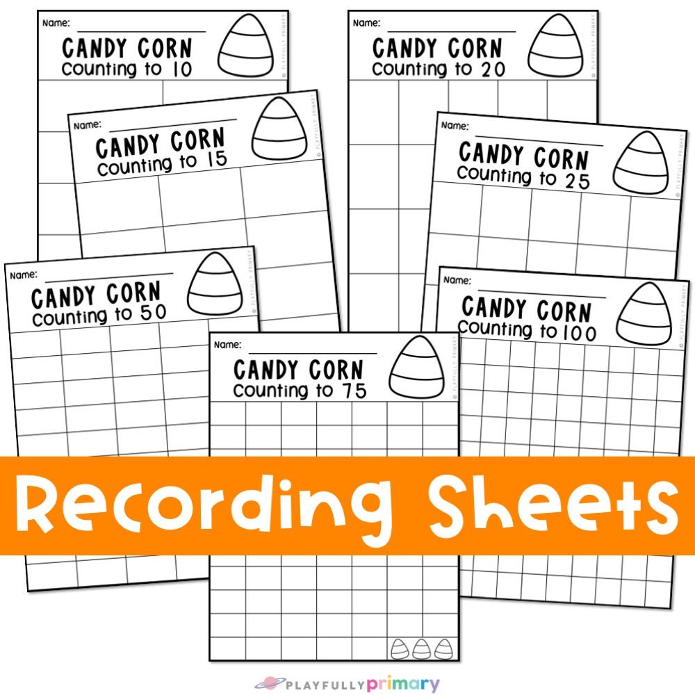 Halloween Number Flashcards Number Line Candy Corn Counting - Etsy