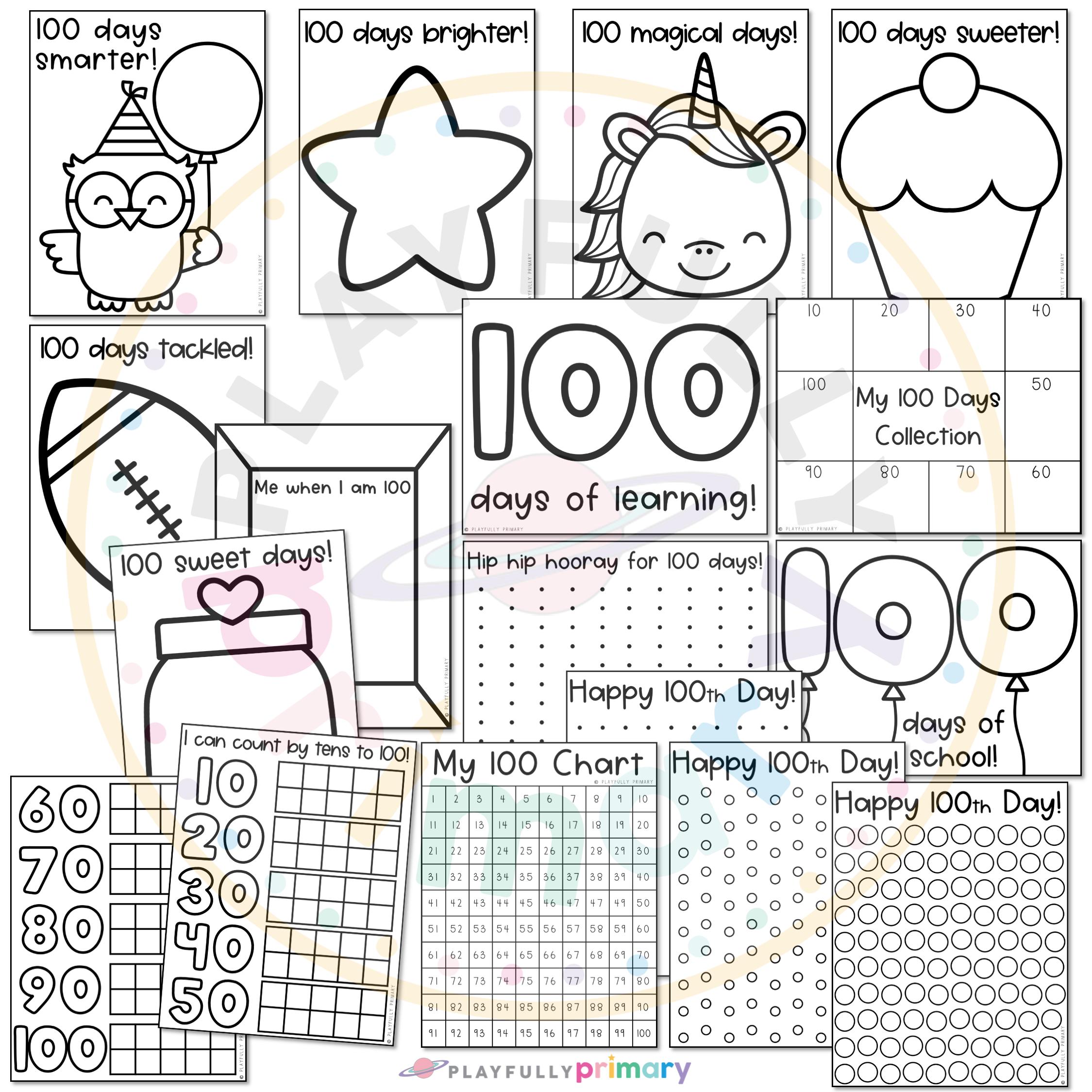 100th Day of School Crafts for Kids Printable | Preschool Craft ...