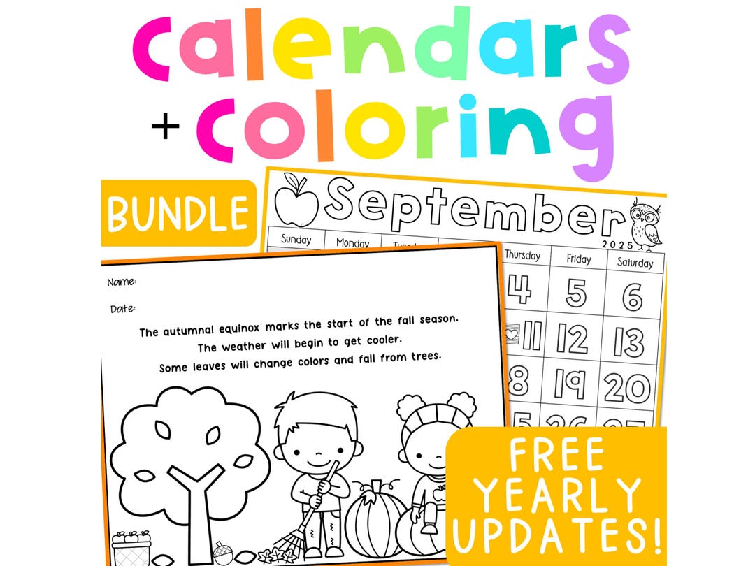 Monthly Calendar Tracing Numbers and Coloring Pages for Kids Printable ...