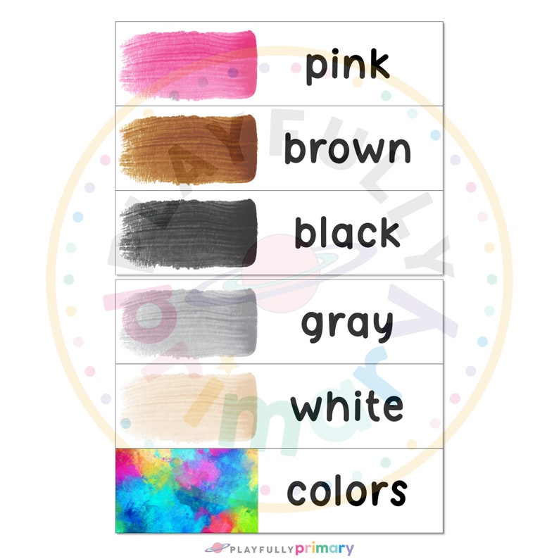 Color Flashcards Printable - Color Words Vocabulary Cards - Preschool ...