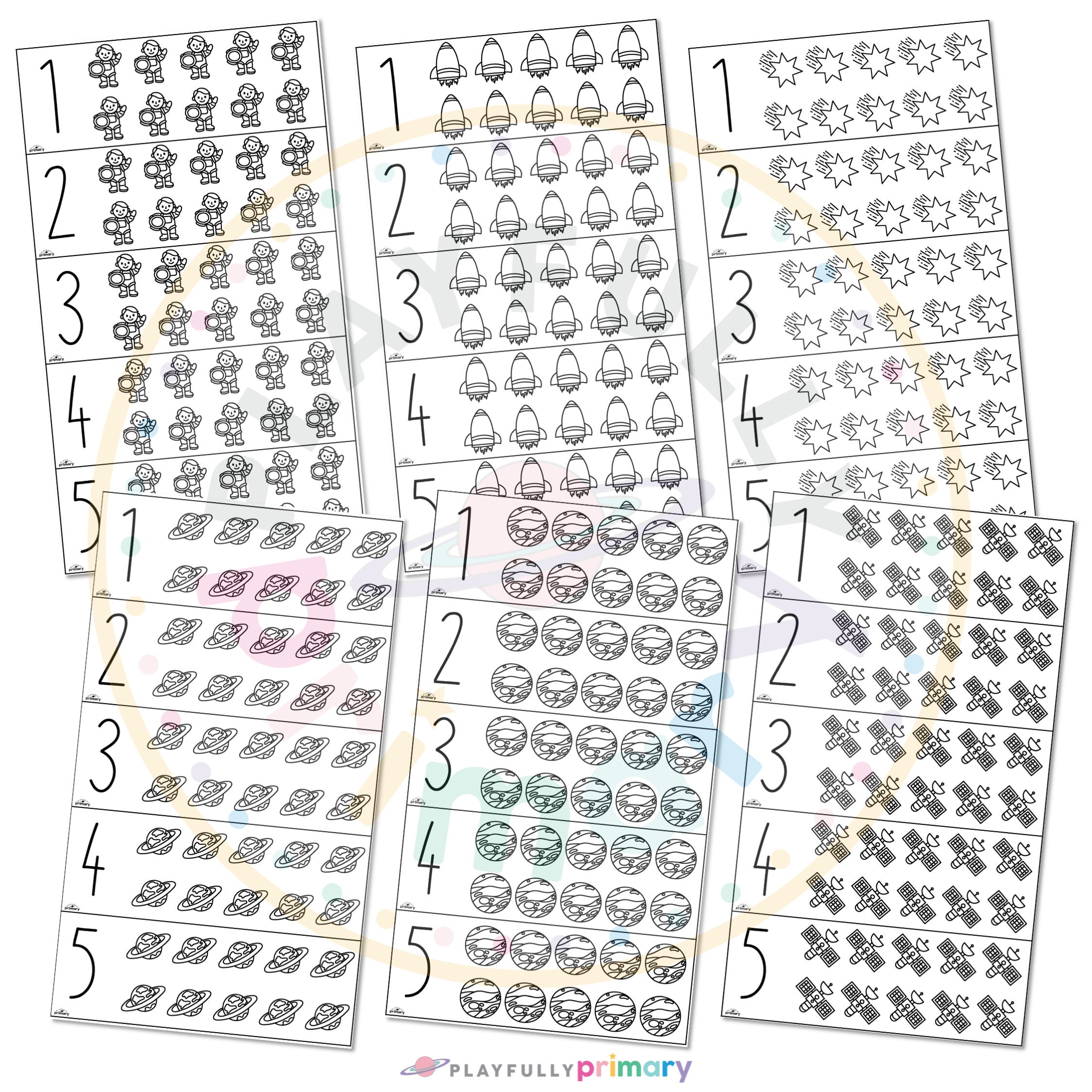 Space Hole Punch Fine Motor Skill Activity, Outer Space Preschool Theme ...