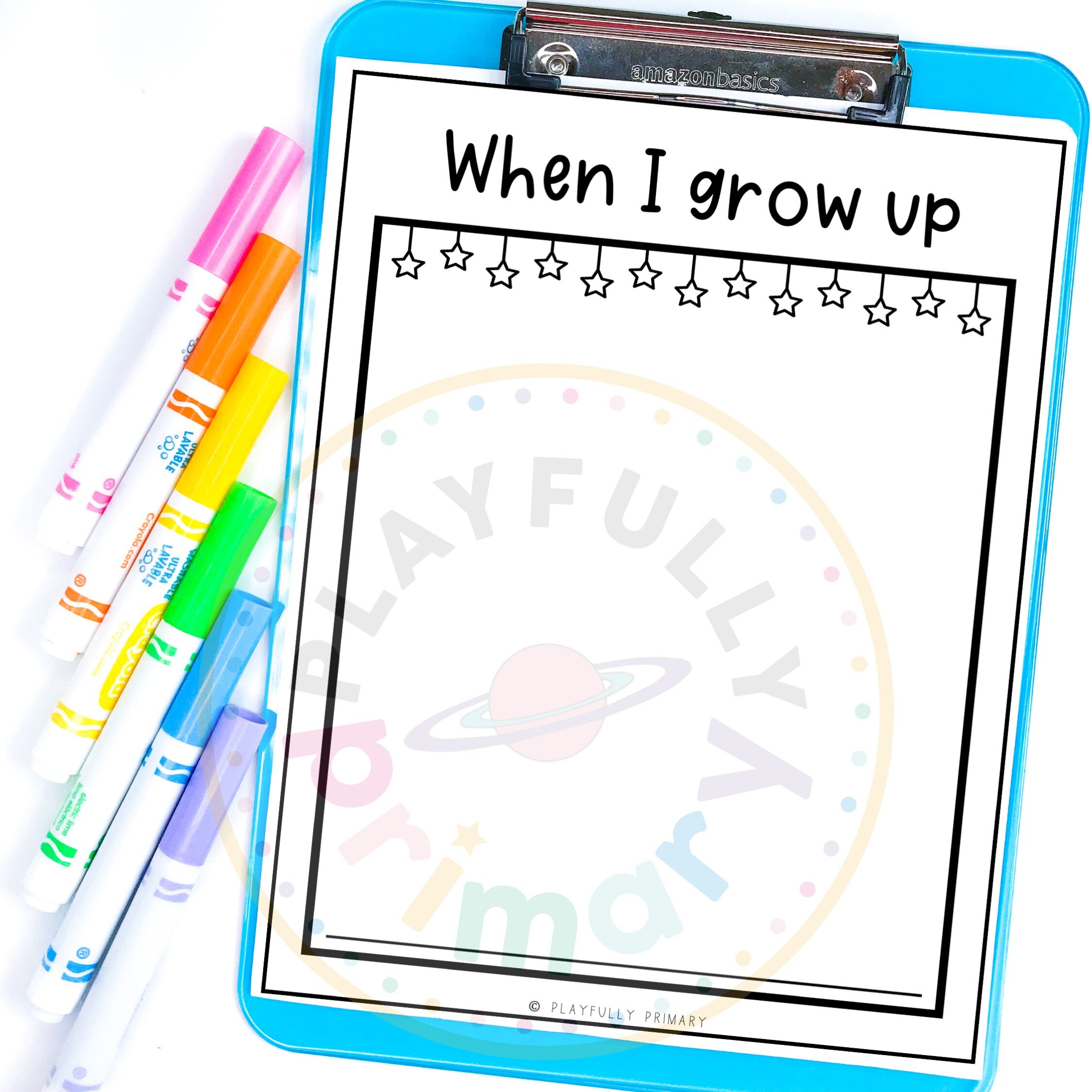 Kindergarten Portfolio Template Printables, Journal Writing Paper ...