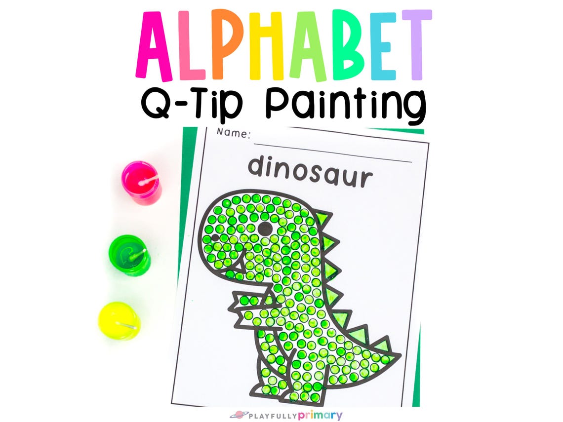 Alphabet Q-tip Painting Activities | Fine Motor Dot Painting for ...