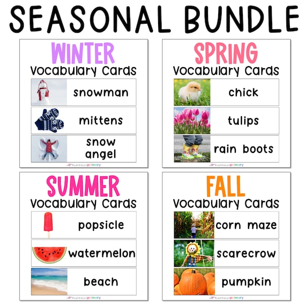 Vocabulary Cards - Etsy