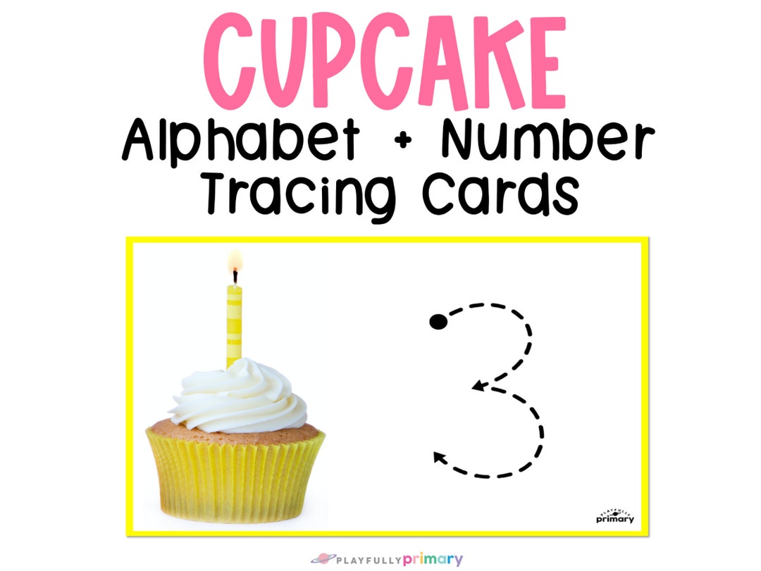 Cupcake Preschool Alphabet Cards, Alphabet Letter Formation, Cupcake ...