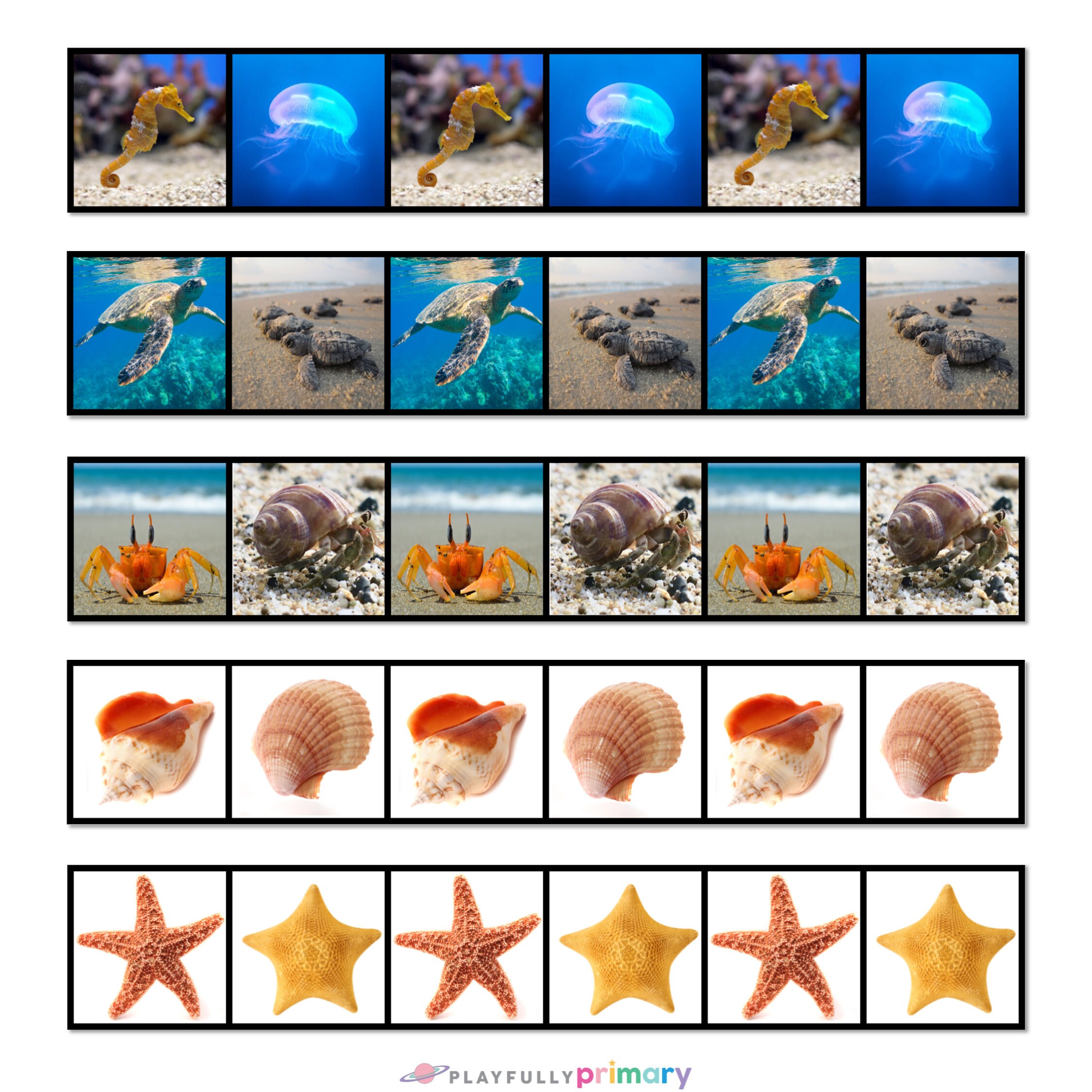 Cutting Practice Scissor Skills Ocean Montessori Cutting Strips, Under ...