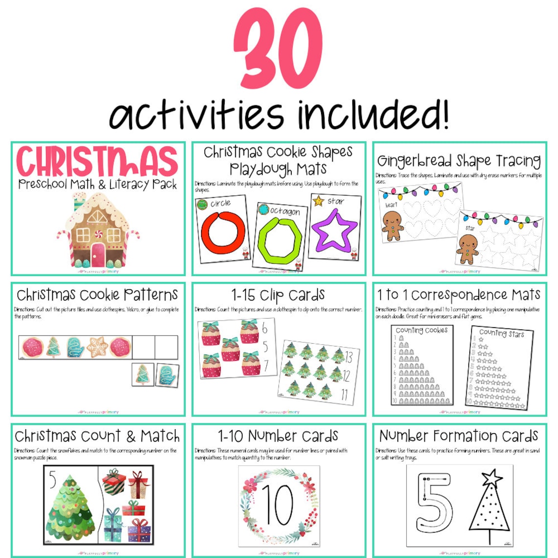 Christmas Preschool Printables, Pre-k Christmas Activities, Christmas ...